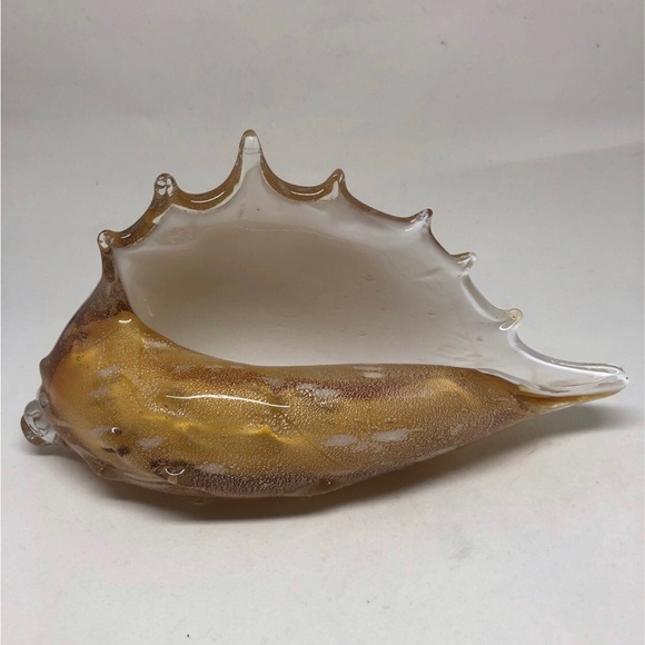 Murano | Art | Murano Italy Art Glass Conch Shell In Cased Aventurine ...